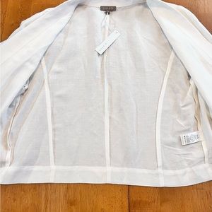 Anthropologie | Jackets & Coats | Nwt Lilla P White Linen Blazer Jacket ...
